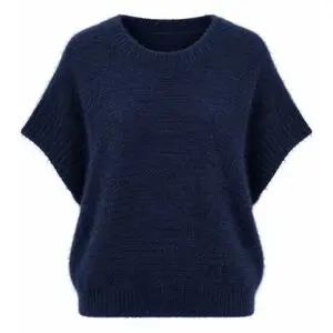 LUELLA FASHION Moffat Mohair Blend Poncho Navy - Blue
