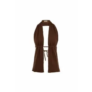PAR Y ESCALA Open Back Knit Olo Top