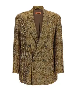Missoni Sequin Double-breasted Blazer - Gold
