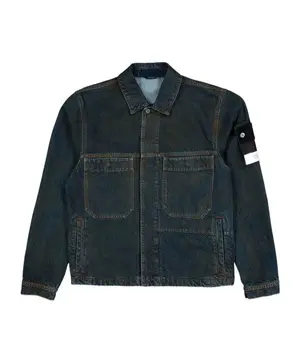 Stone Island Logo Patch Denim Jacket - No