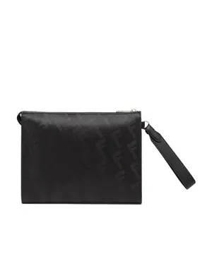 Fendi Shadow Diagonal Zipped Clutch Bag