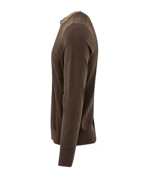 Burberry Check-trim Long Sleeve T-shirt - Brown