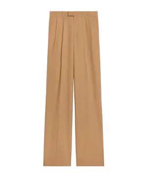 Celine Wool-blend Casual Trousers With Belt Loops