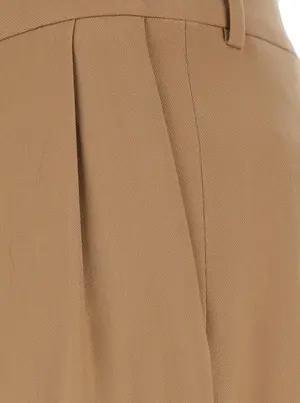 Celine Wool-blend Casual Trousers With Belt Loops