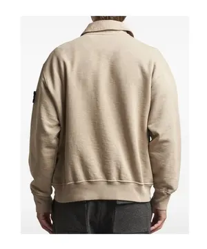 Stone Island Long-sleeve Polo-collar Sweatshirt - Brown