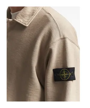 Stone Island Long-sleeve Polo-collar Sweatshirt - Brown