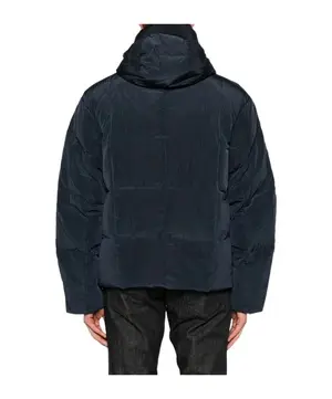 Emporio Armani Logo-plaque Hooded Jacket - Navy Blue