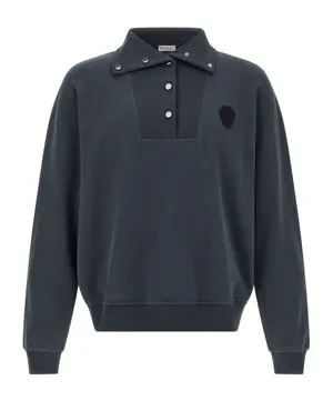 Brunello Cucinelli Smooth' Sweatshirt - Black