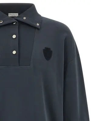 Brunello Cucinelli Smooth' Sweatshirt - Black