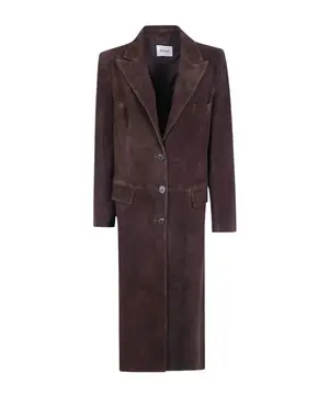 ARMA Single-breasted Coat - Charcoalbrown