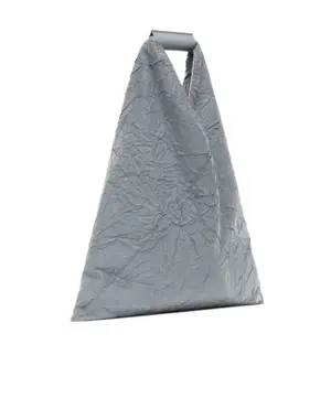 MAISON MARGIELA Japanese Crinkled Top Handle Bag - Light Blue