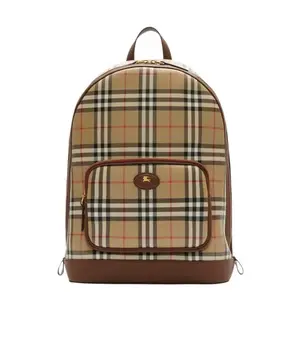 Burberry Check Backpack - Beige