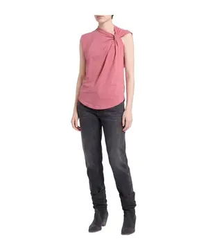 Isabel Marant Étoile Basic Color Crewneck Short-sleeve T-shirt