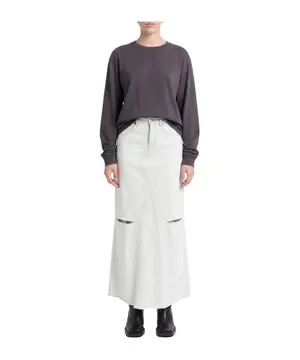 MAISON MARGIELA Light-wash Denim A-line Skirt