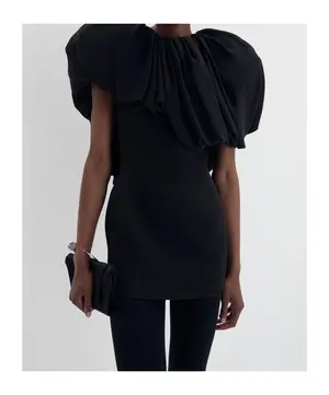 Magda Butrym Puff Collar Mini Dress