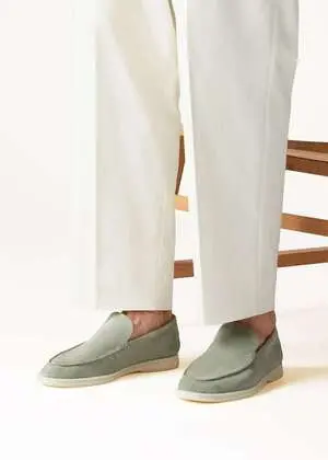 Loro Piana Summer Walk Loafer Shoes - Tea Pink