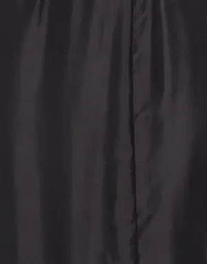 MAISON MARGIELA Solid Satin Midi Skirt - Black