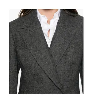 RÓHE Cup Detailed Blazer - Dark Gray