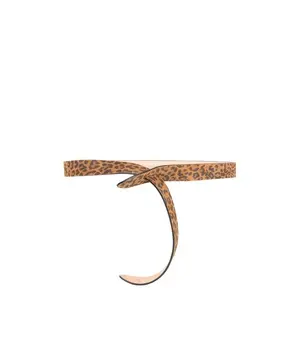 Isabel Marant Étoile Leopard-print Suede Belt Beige