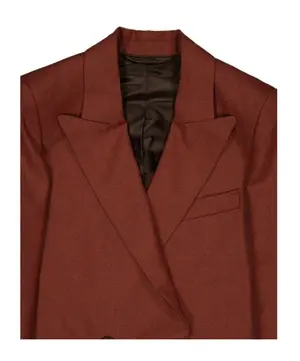 BLAZÉ MILANO Patea Everyday Double-breasted Tailored Jacket - Rust-red