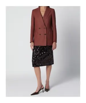BLAZÉ MILANO Patea Everyday Double-breasted Tailored Jacket - Rust-red