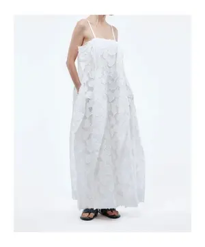 Carven Jacquard Pleated Bubble Dress