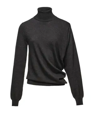 Magda Butrym Draped Turtleneck Jumper - Grey