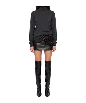 Magda Butrym Draped Turtleneck Jumper - Grey