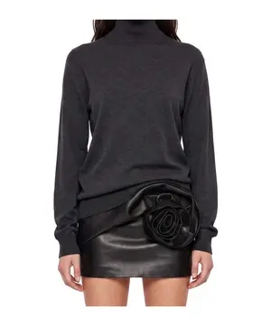Magda Butrym Draped Turtleneck Jumper - Grey