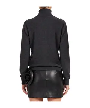 Magda Butrym Draped Turtleneck Jumper - Grey