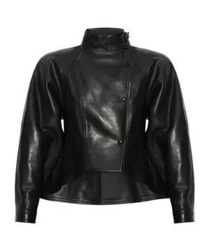 Balmain Long-sleeve Leather Jacket