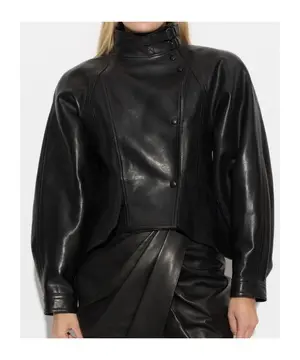 Balmain Long-sleeve Leather Jacket