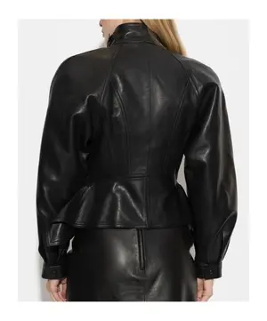 Balmain Long-sleeve Leather Jacket