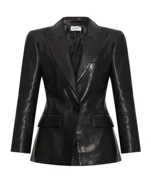 Balmain Long-sleeve Leather Jacket