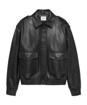 ARMA Long-sleeve Leather Jacket - Black