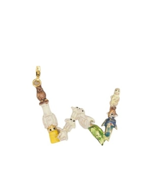 Marni Marni Sculpted Initial Pendant Necklace Multicolor
