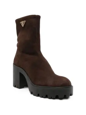 Prada Logo-plaque Chunky-sole Boots