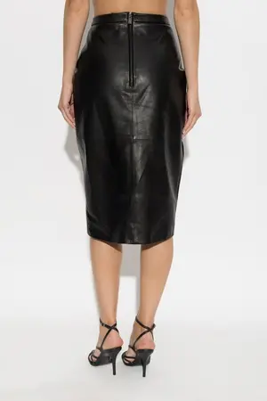 Balmain Pleated Skirt - Black