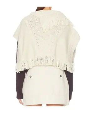 Isabel Marant Étoile Kacie Fringed Knit Cape