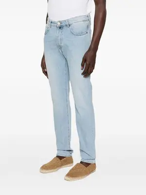 Incotex Faded-effect Five-pocket Jeans