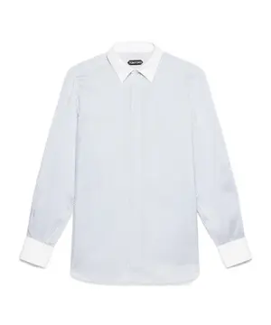 TOM FORD Silk Ladder Stripe Fluid Fit Shirt - No
