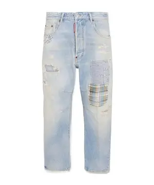 Dsquared2 Patched Superlite Kawaii Jeans - Blue