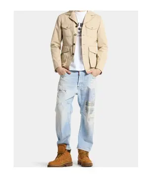 Dsquared2 Patched Superlite Kawaii Jeans - Blue