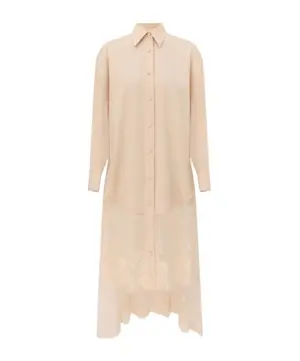 Zimmermann Valiant Lace Longline Shirt - Cream