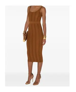 Elisabetta Franchi Striped Knit Dress