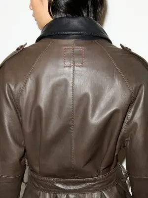MAXCO. Nappa Leather Trench Coat