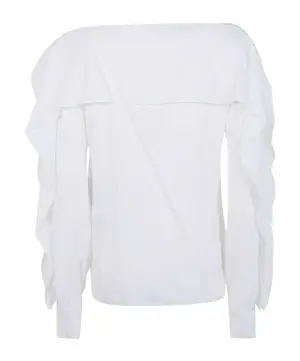 LANVIN Ruffle-detail Long Sleeved Blouse