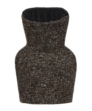 Magda Butrym Strapless Mini Dress - Brown