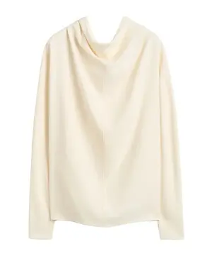 TOTEME Cowl Neck Blouse - Ecru