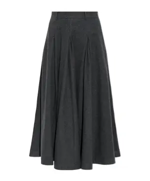 BY MALENE BIRGER High-waisted Design Midi Skirt - Graphite Gray